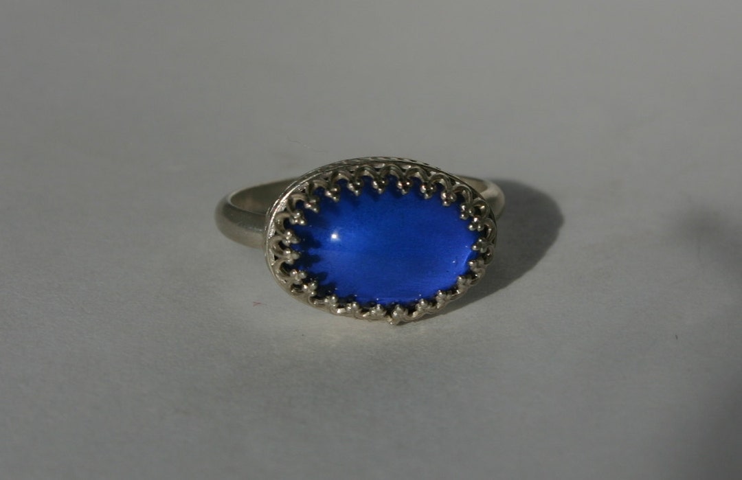 Mood Ring, Sterling Silver Medium Oval Mood Stone Ring - Etsy