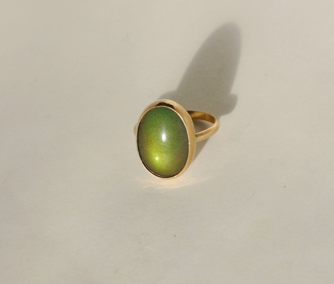 Mood Ring, Gold Mood Ring, Gold Filled Mood Ring, Handmade Mood Ring ...