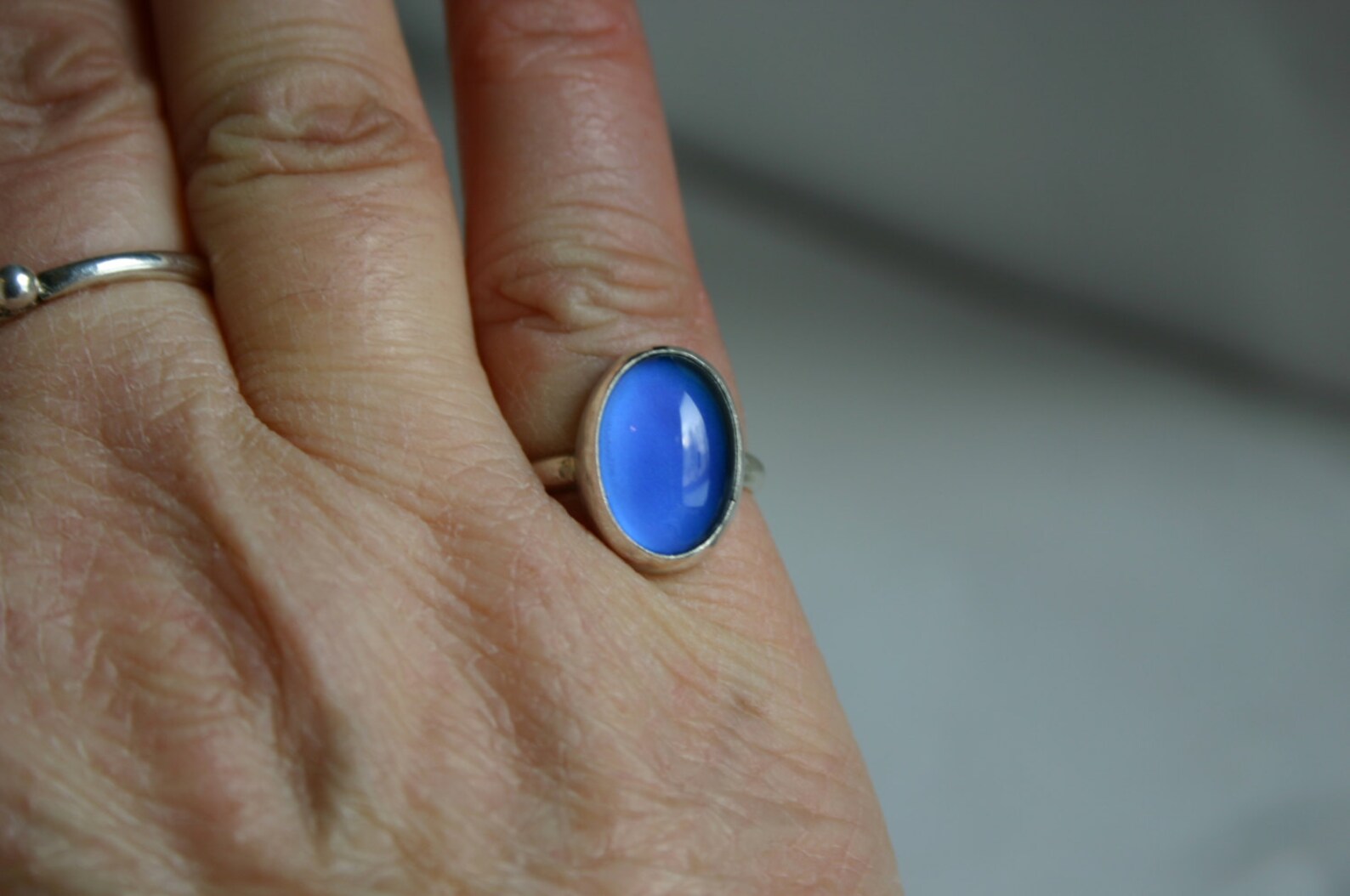 Mood Ring Silver Mood Ring Handmade Sterling Silver Smooth - Etsy