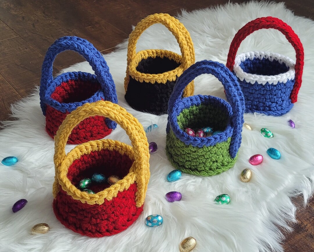 Super Hero Inspired Crochet Easter Basket: Handmade Holiday Decor - Etsy