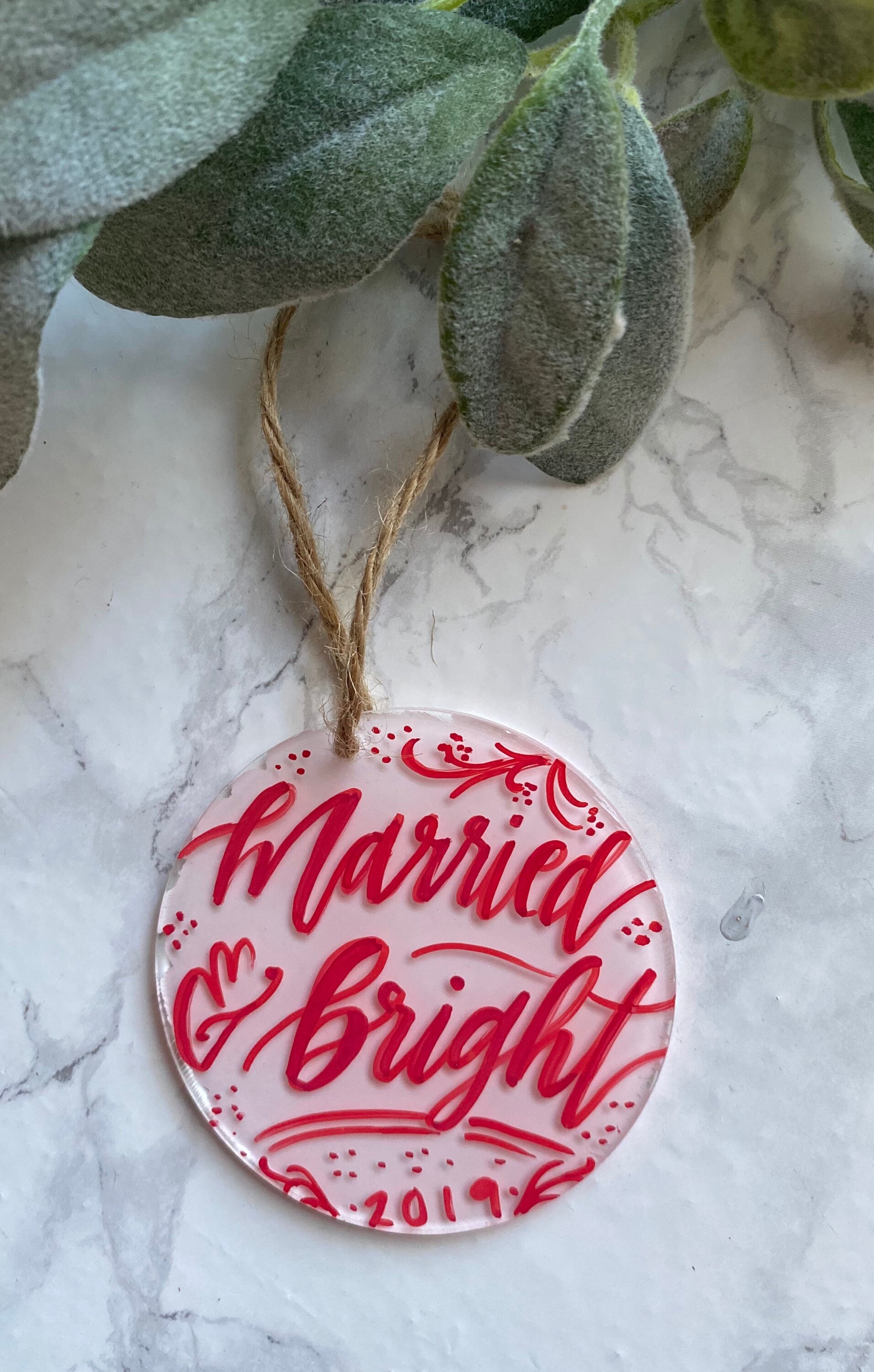 Custom Painted Acrylic Christmas Ornament Personalized - Etsy