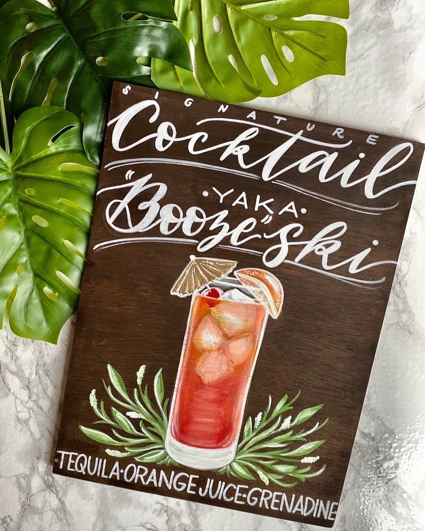 Custom Wedding Signature Drink Sign Signature Cocktail Sign | Etsy