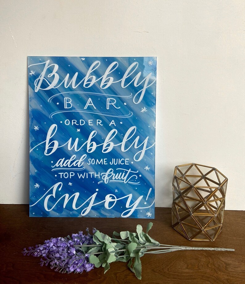 Custom Acrylic Signature Cocktail Sign Personalized Signature - Etsy