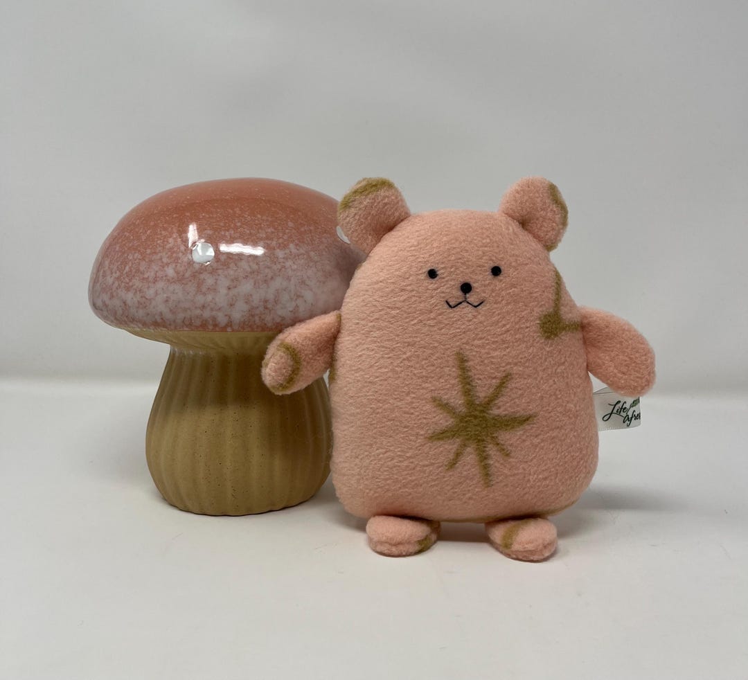 Hand Stitched Fleece Bear Plushie, Button Eyes - Etsy