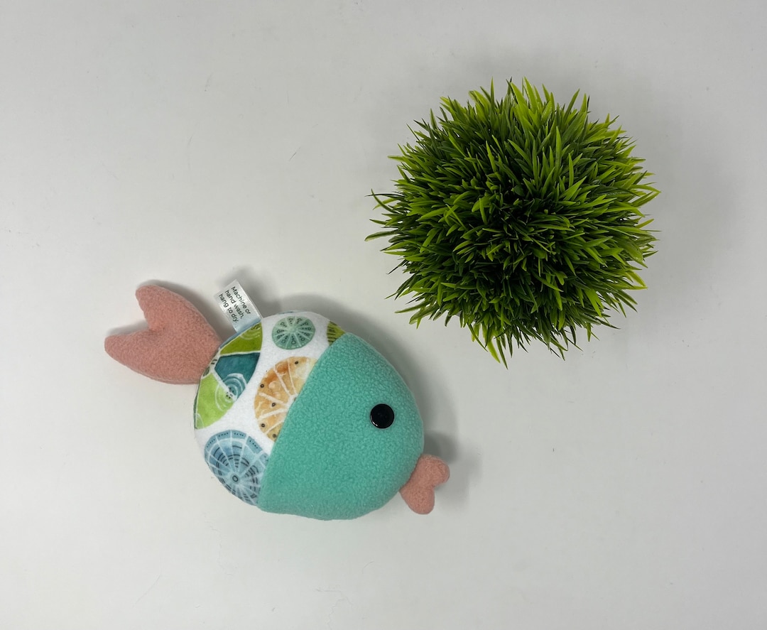 Fleece Fish Plushie - Hand Stitched Button Eyes - Etsy