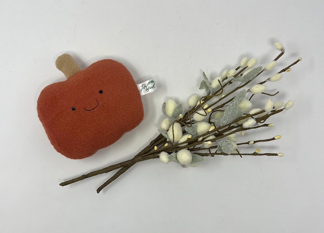 Fleece Pumpkin Plushie, Hand-stitched Fall Decor - Etsy