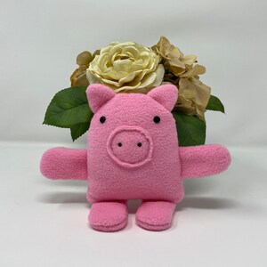 Hand Stitched Fleece Pig Plushie - 6.5" X 7" - Etsy