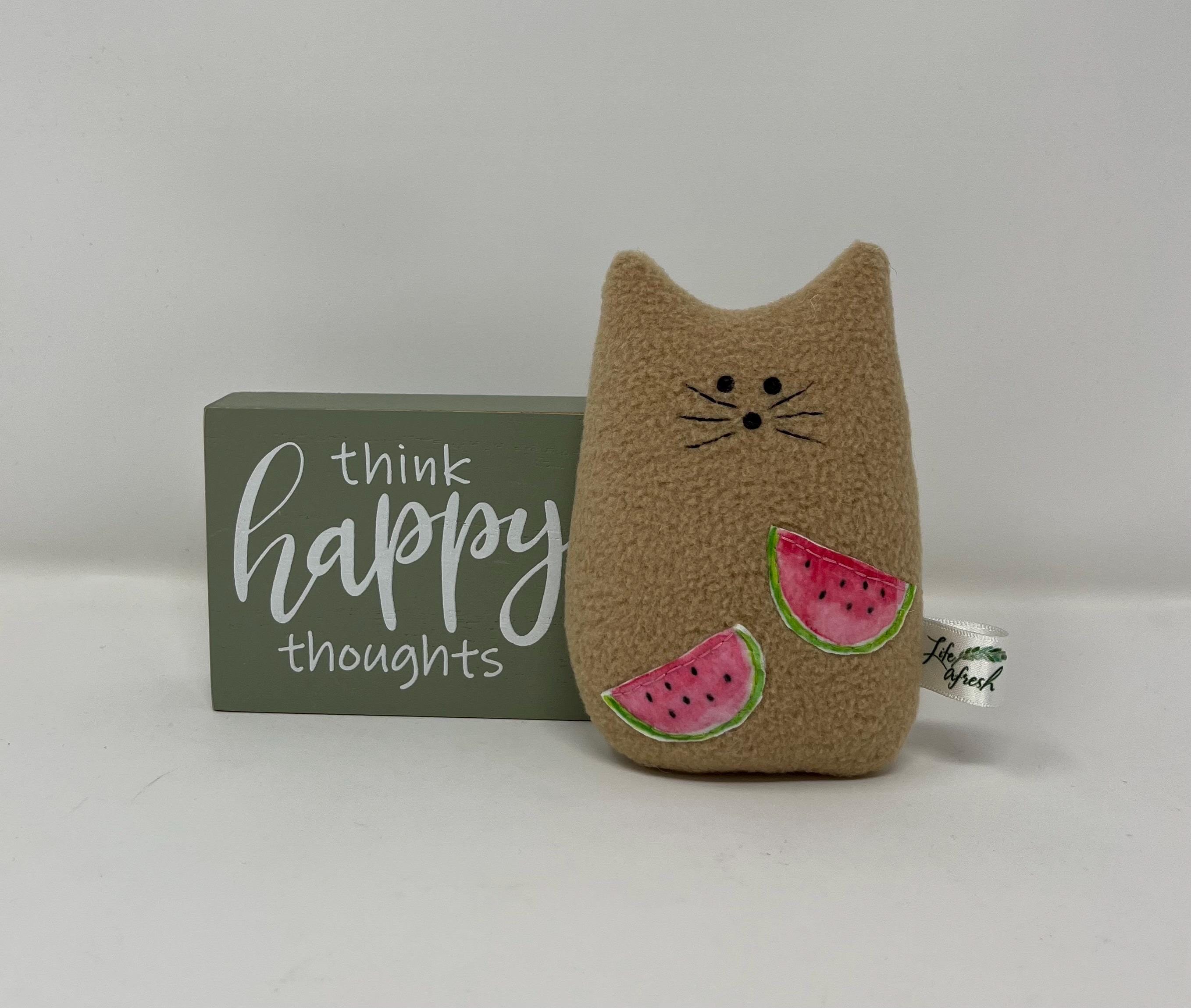 Watermelon Cat Plushie - Etsy