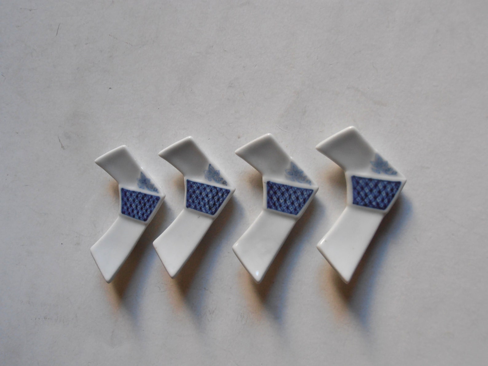 4 Vintage Hand Painted Chopstick Rests - Etsy