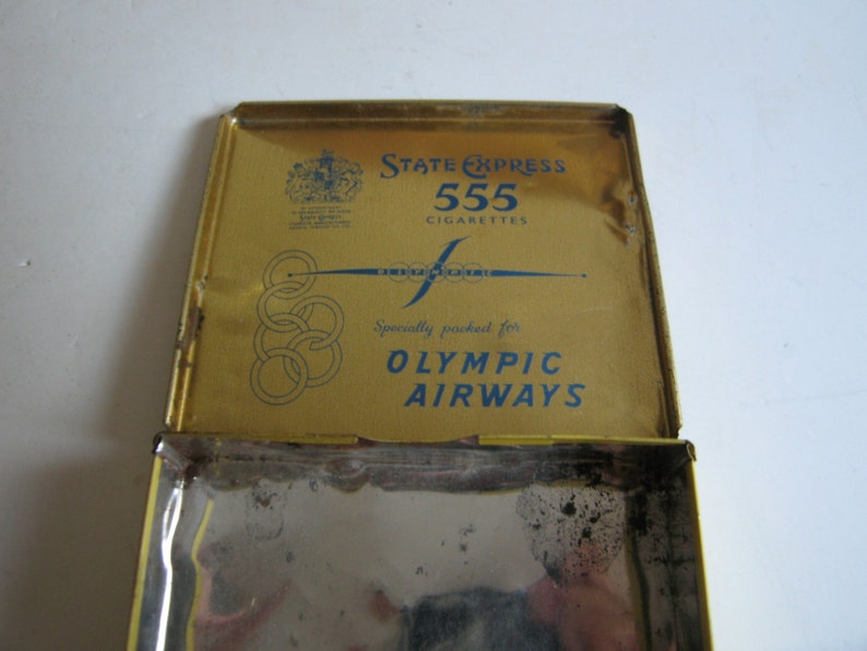 Vintage Olympic Airways State Express 555 Cigarette Tin Box - Etsy