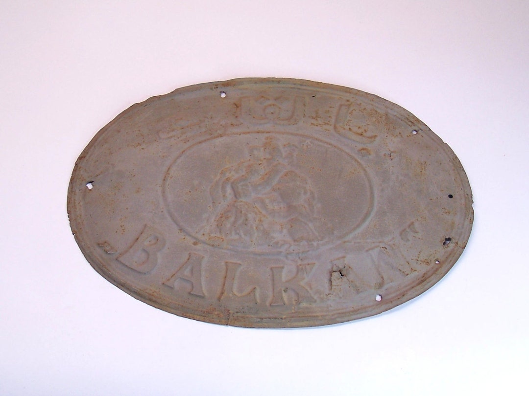 Antique Balkan Insurance Company Sign Mark Marker Plaque - Etsy