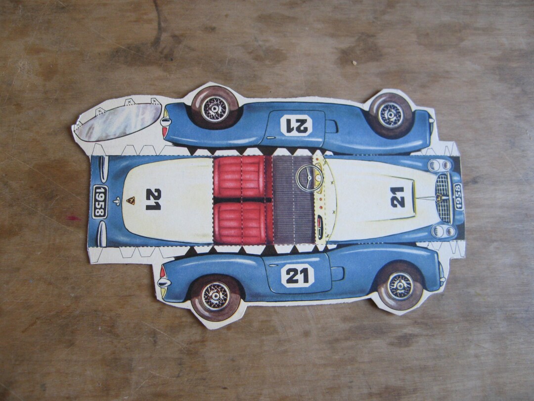 Vintage 50's Quaker Corn Flakes Paper Cut Advertisement Super Car ...