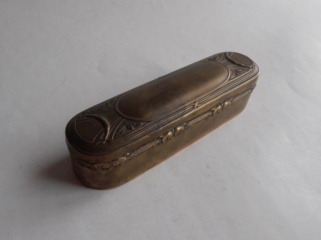 Antique Victorian Brass Box - Etsy