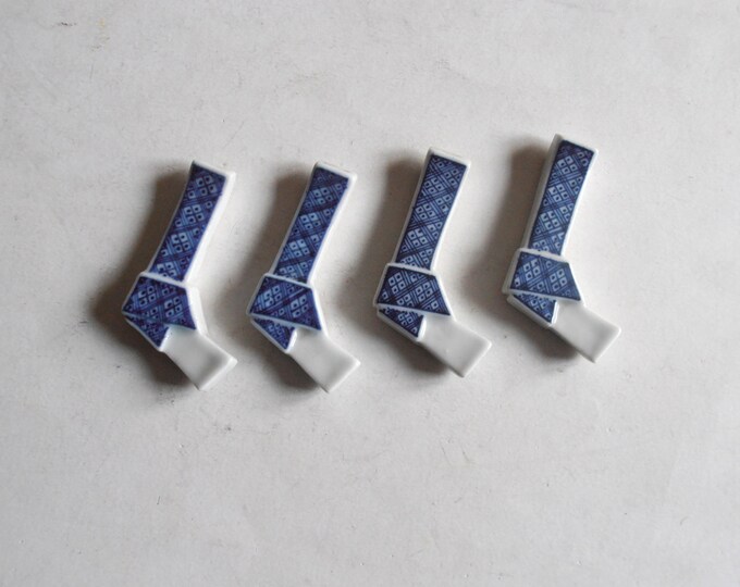 4 Vintage Hand Painted Chopstick Rests - Etsy
