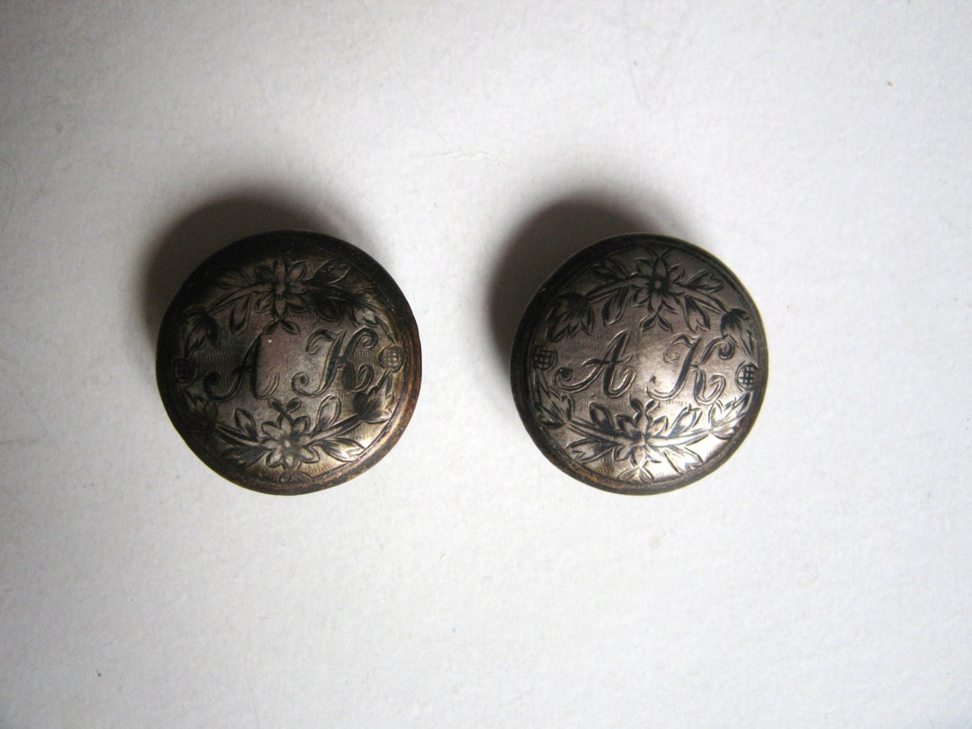 Antique Silver Button Set - Etsy