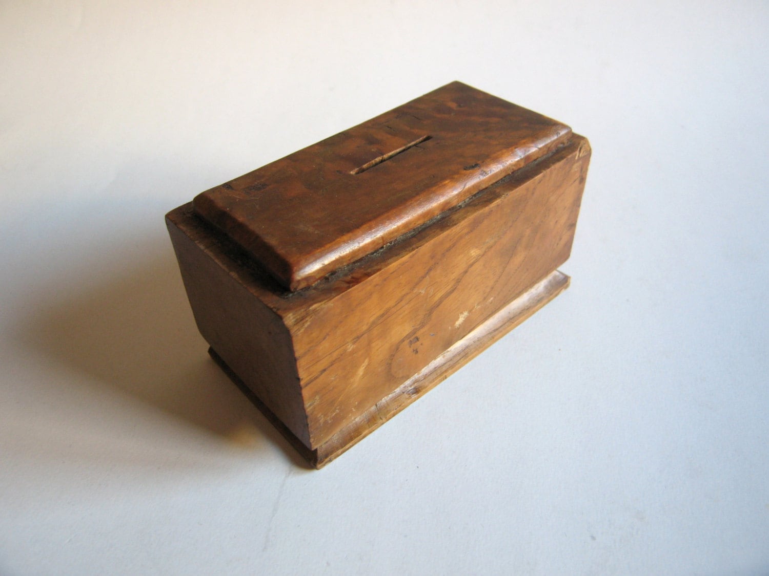 Hand Made Antique Wooden Money Box, Coin Bank - Etsy
