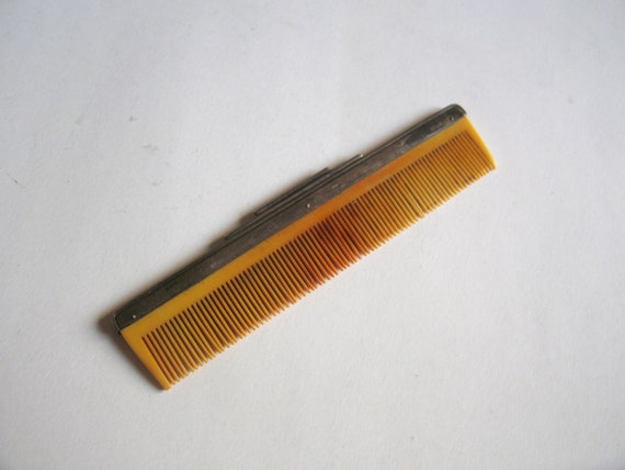 antique German sterling silver hair comb marked 835s … - Gem