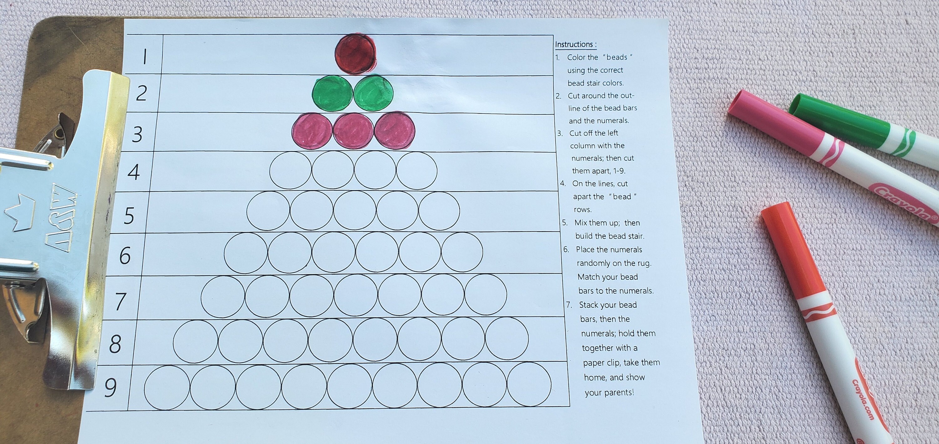 Short Bead Stair With XL Wooden Beads - Etsy