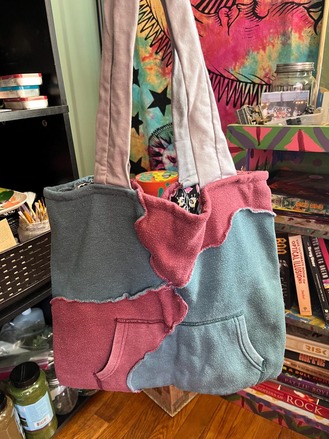 Totes Frankenstitched Upcycled Tote Bag - Etsy
