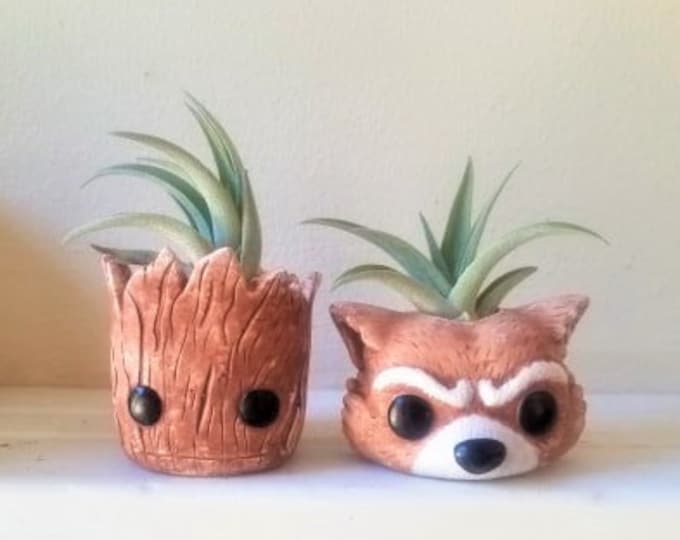 Groot Planter Gift Set, I Am Groot, Baby Groot, Rocket, Desk Planter ...