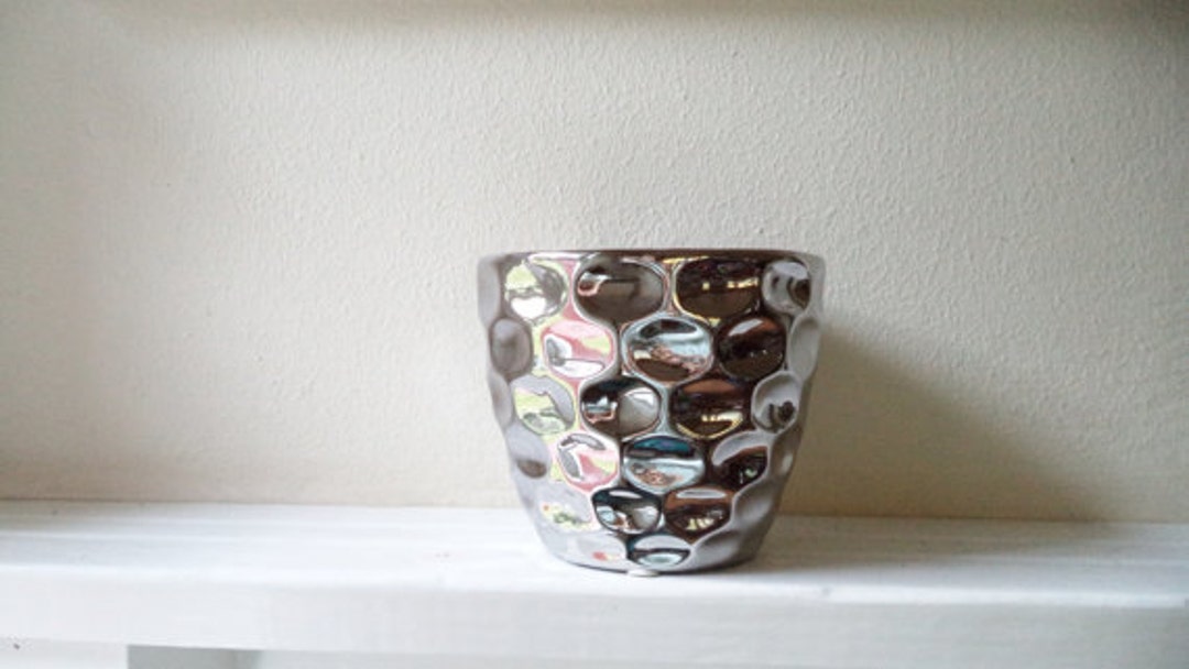 Silver Flower Pot, Elegant Planter, Gift for Gardener, Herb Garden Pots ...