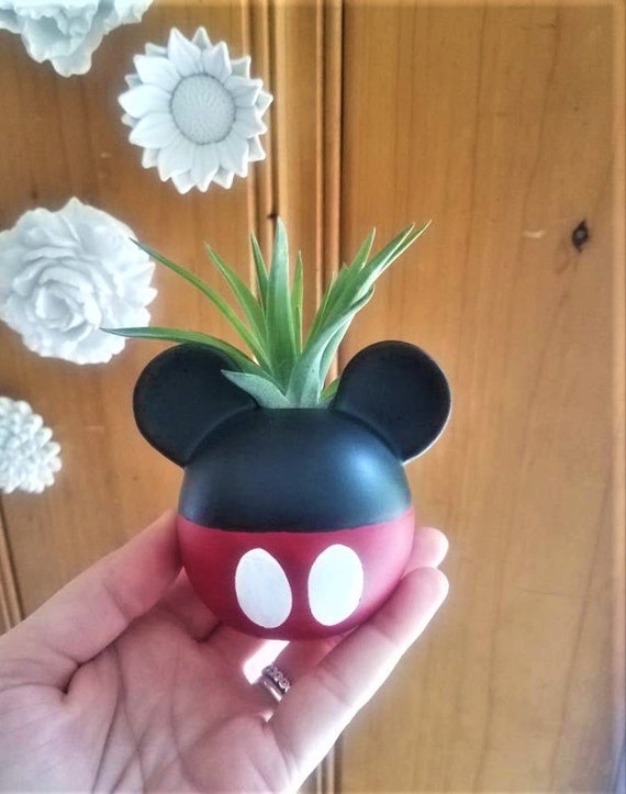 Mickey Mouse Air Plant Holder Small Planter Desk Planter It - Etsy