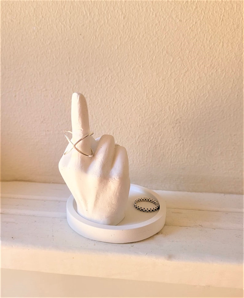 Middle Finger Ring Holder Ring Dish Ring Holder Engagement - Etsy