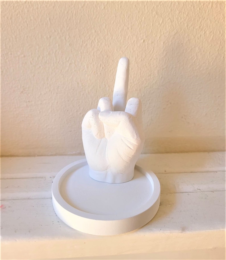 Middle Finger Ring Holder Ring Dish Ring Holder Engagement - Etsy