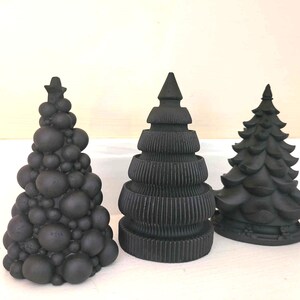 Black Christmas Trees, Vintage Style Christmas, Bubble Tree, Geometric ...