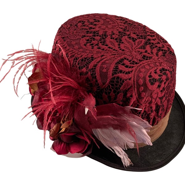 Burgundy Santa Hat - Etsy