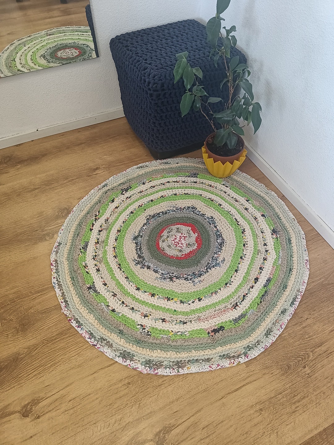 Crochet Rag Rug, Recycled Rag Rug, Made From Used Clothes - Etsy