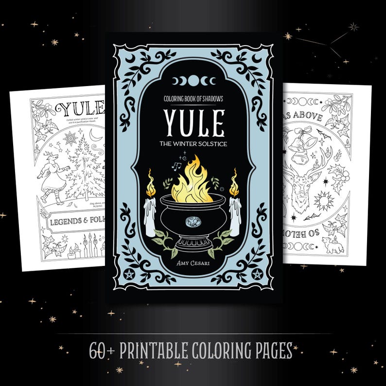 Coloring Book of Shadows: Yule the Winter Solstice - Etsy
