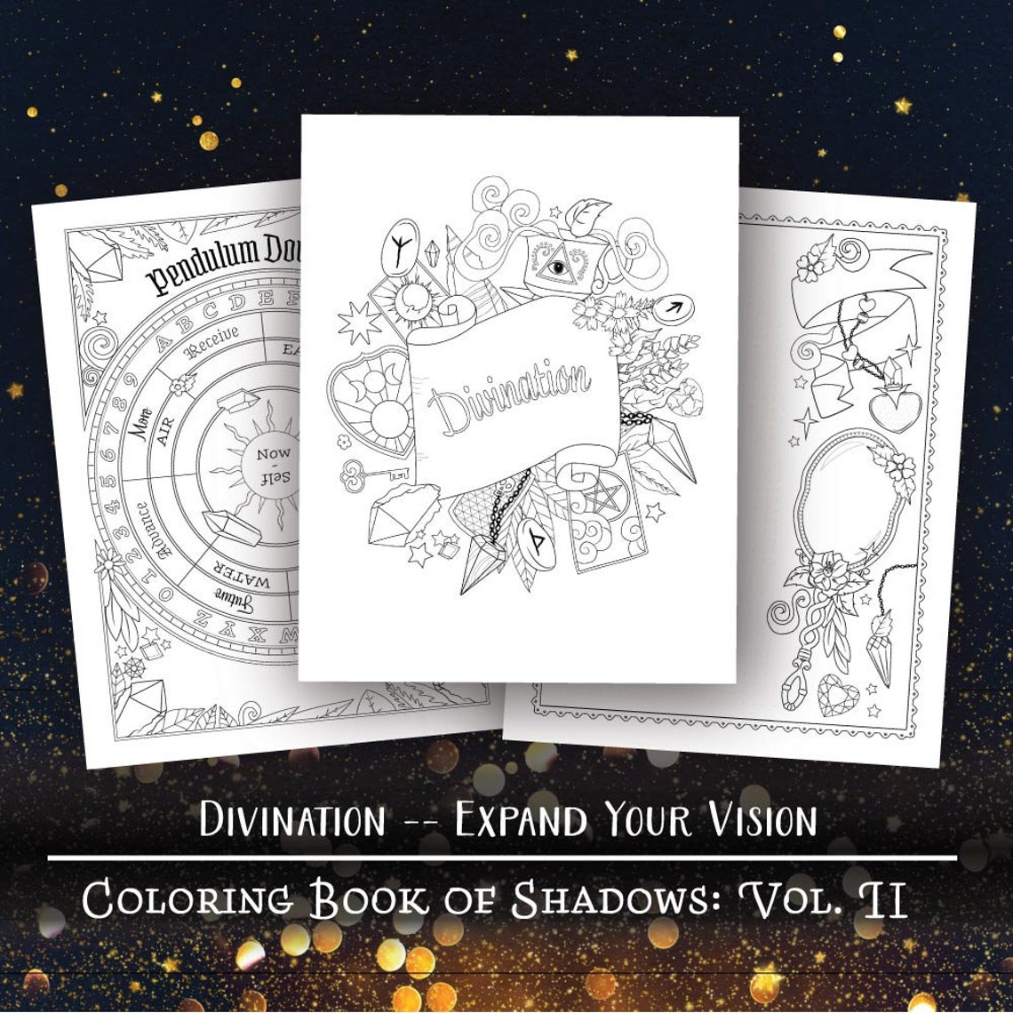 Coloring Book of Shadows: A5 Vol. II printable PDF - Etsy