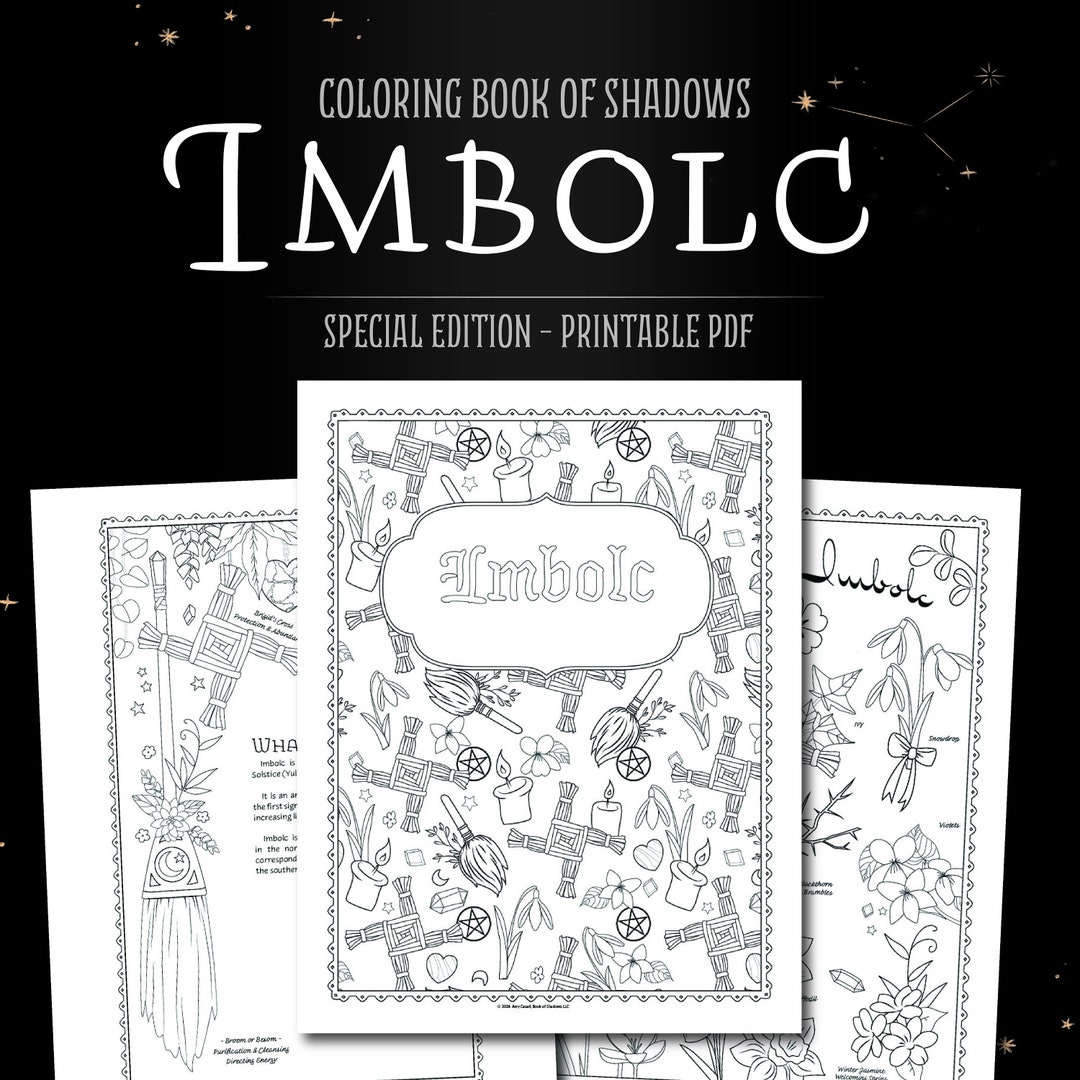 Coloring Book of Shadows: Imbolc Special Edition Printable PDF - Etsy