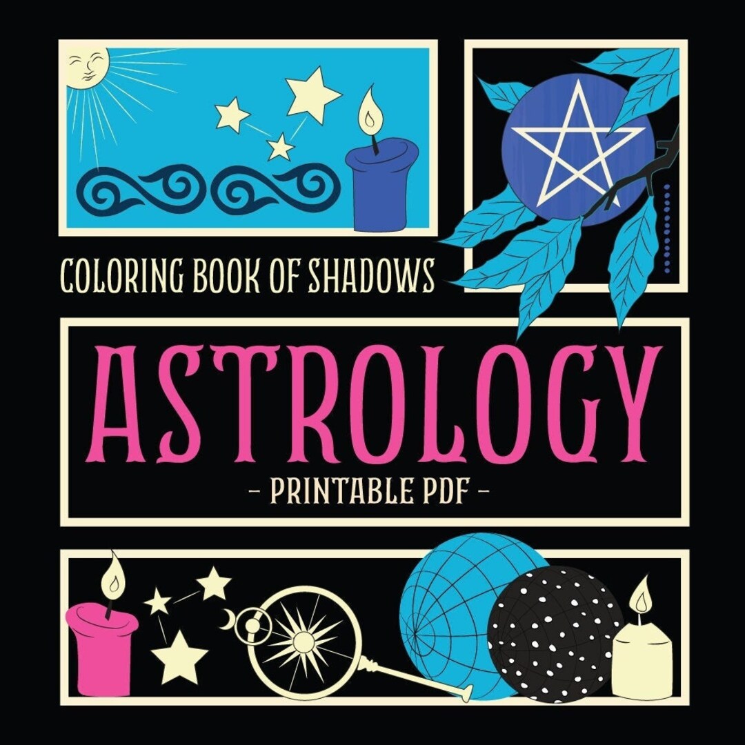 Coloring Book of Shadows: Astrology printable PDF - Etsy