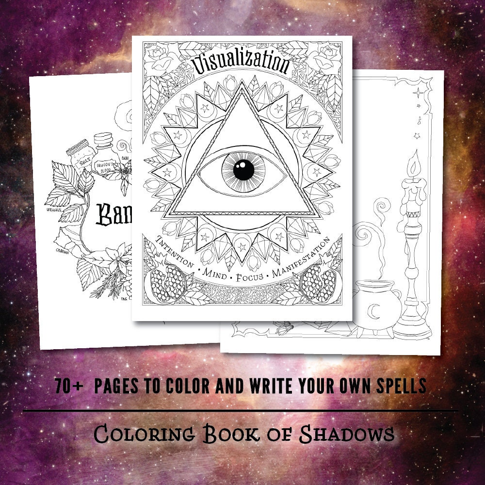 Coloring Book of Shadows: Book of Spells PDF | Etsy