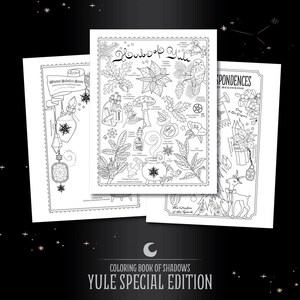 Coloring Book of Shadows: Yule Special Edition PDF - Etsy