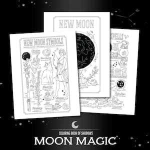 Coloring Book of Shadows: Moon Magic - Etsy