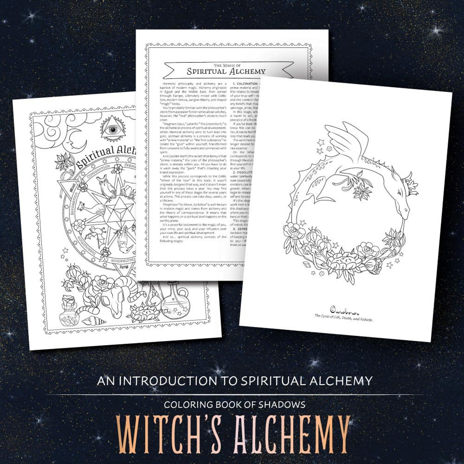 Coloring Book of Shadows: Witch's Alchemy Grimoire & Book of Spells - Etsy