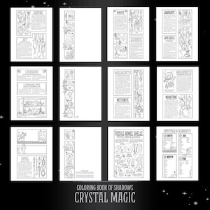 Coloring Book of Shadows: Crystal Magic PDF - Etsy