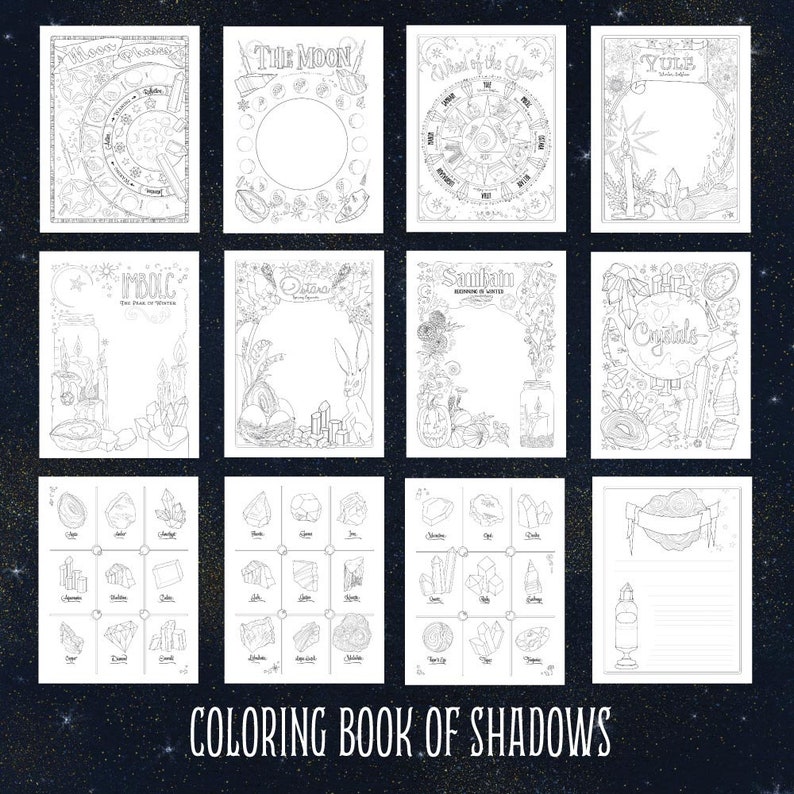 Coloring Book of Shadows "original" Book in Printable PDF - Etsy