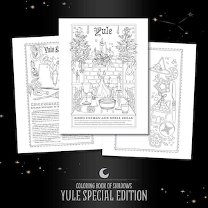 Coloring Book of Shadows: Yule Special Edition PDF - Etsy