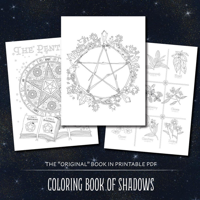 Coloring Book of Shadows original Book in - Etsy