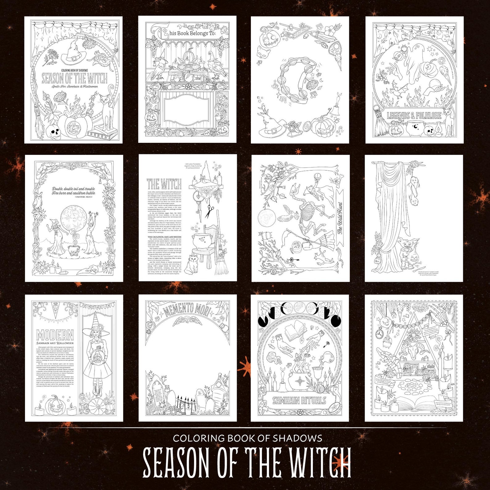 Coloring Book of Shadows: Season of the Witch — Spells for Samhain ...