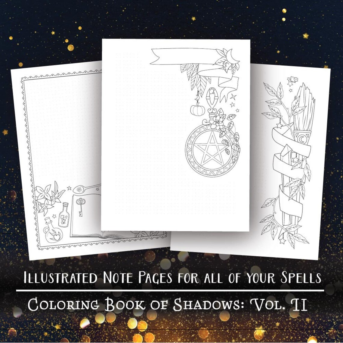 Coloring Book of Shadows: A5 Vol. II printable PDF - Etsy