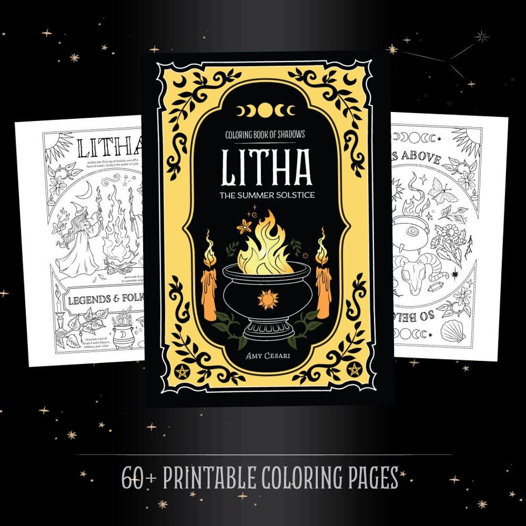 Coloring Book of Shadows: Litha the Summer Solstice - Etsy