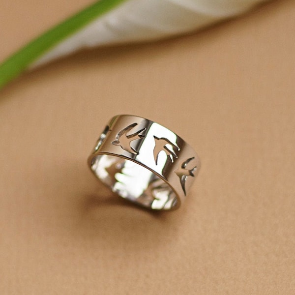 Silver Bird Ring - Etsy