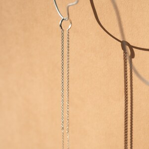 Silver Ear Cuff With 4 Chains Mono Earring on Chains No Piercing Ear ...