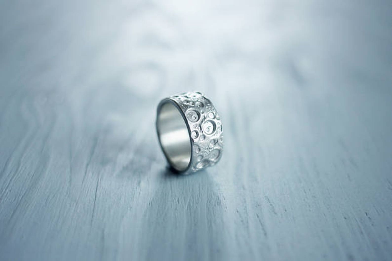 Moon Ring Dark Moon Ring Light Moon Ring Moon Surface Ring - Etsy