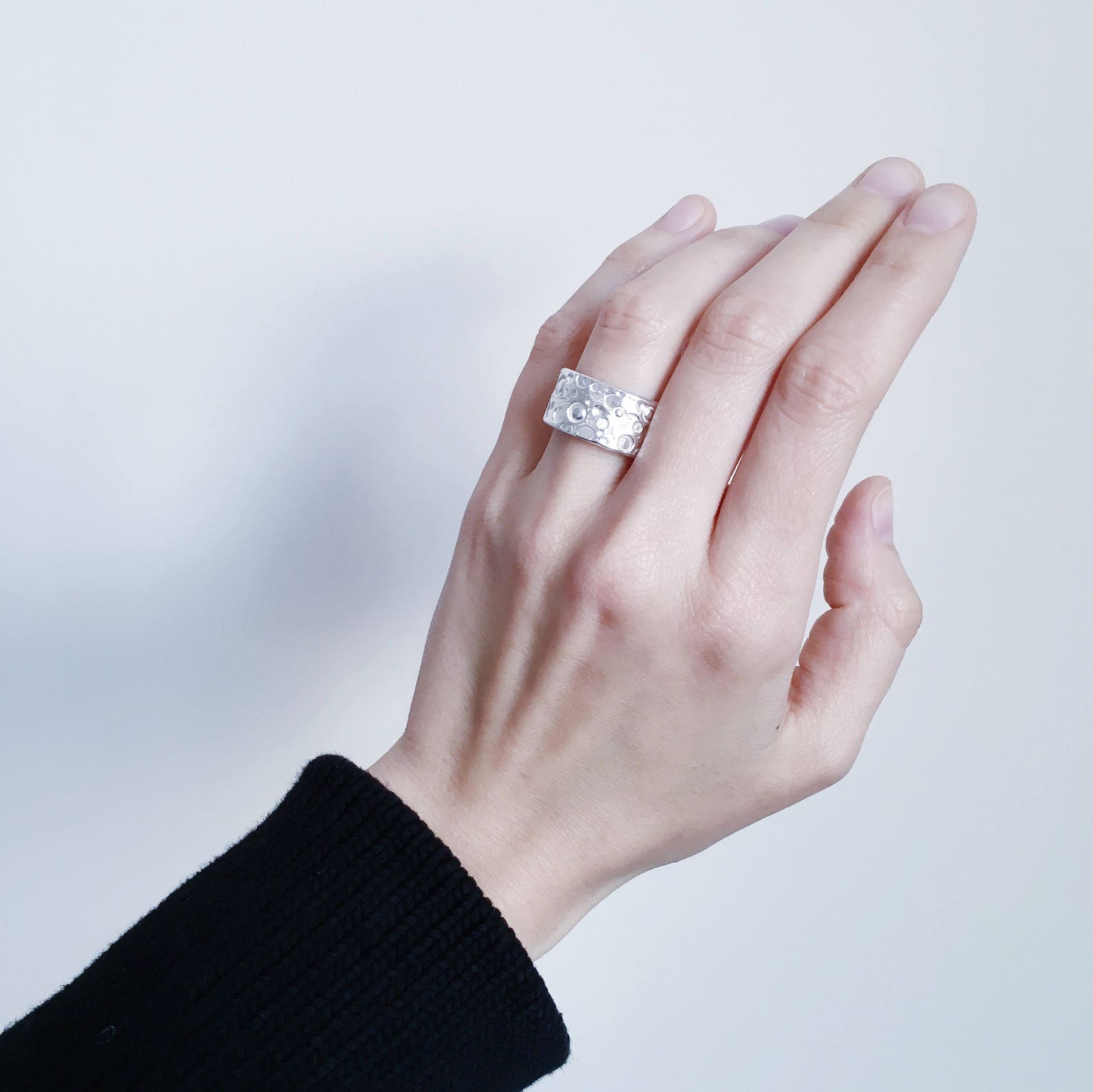 Moon Ring Dark Moon Ring Light Moon Ring Moon Surface Ring - Etsy